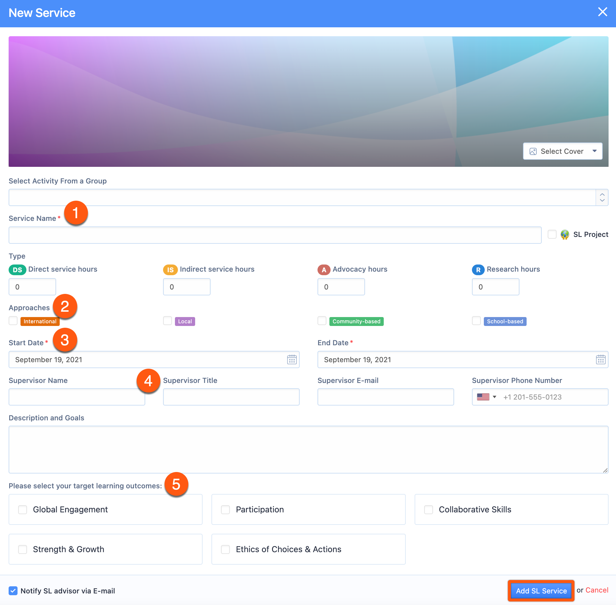 Adding & Managing Service Learning (SL) Activities – ManageBac+ Help Centre