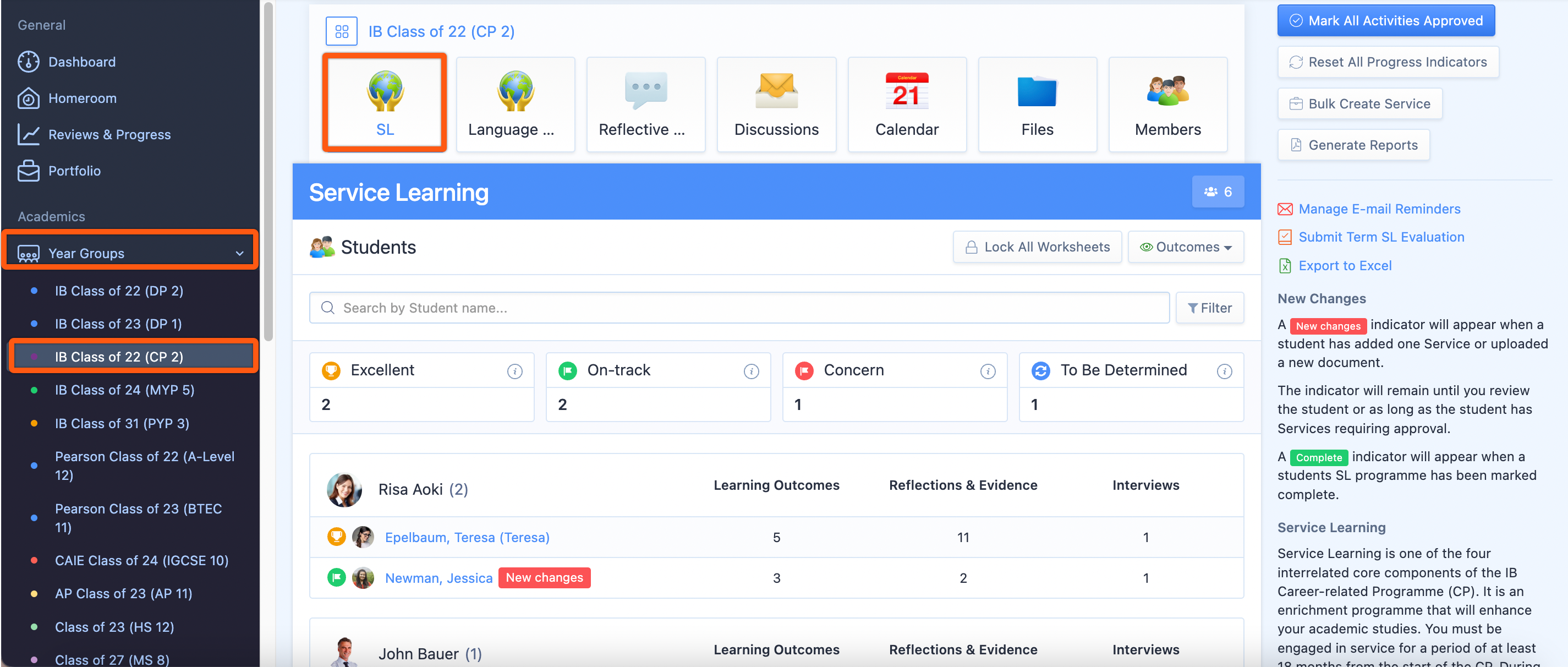 Adding & Managing Service Learning (SL) Activities – ManageBac+ Help Centre