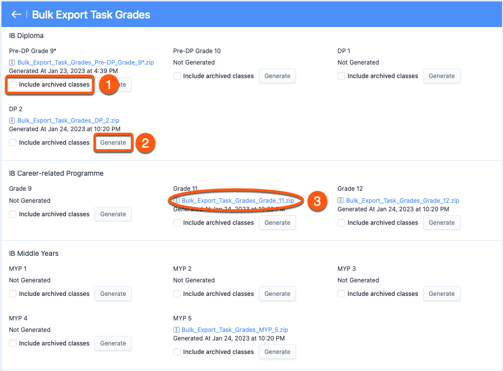 Marking Tasks via the Gradebook – ManageBac