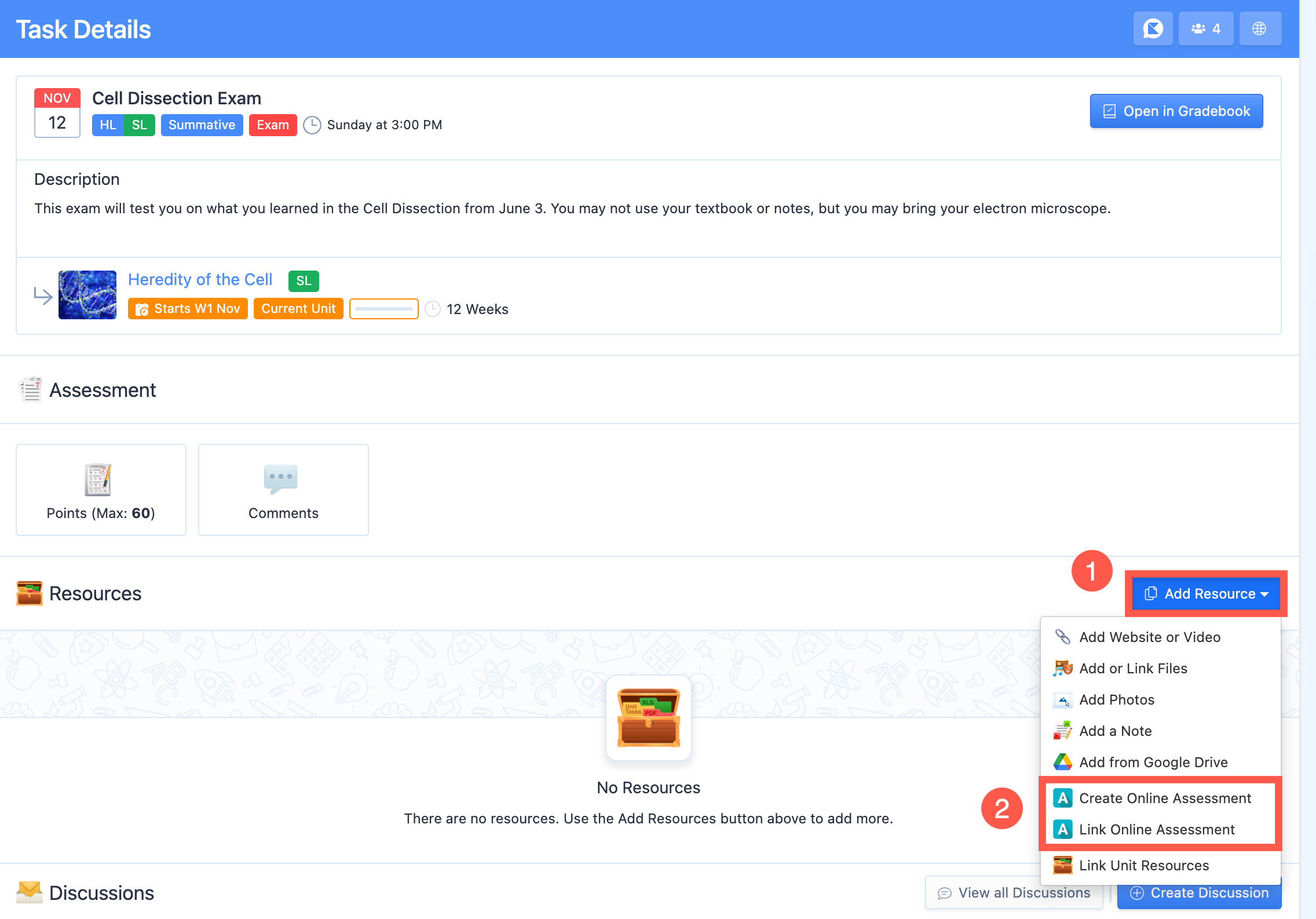 Creating an AssessPrep Online Assessment using a ManageBac Task – ManageBac