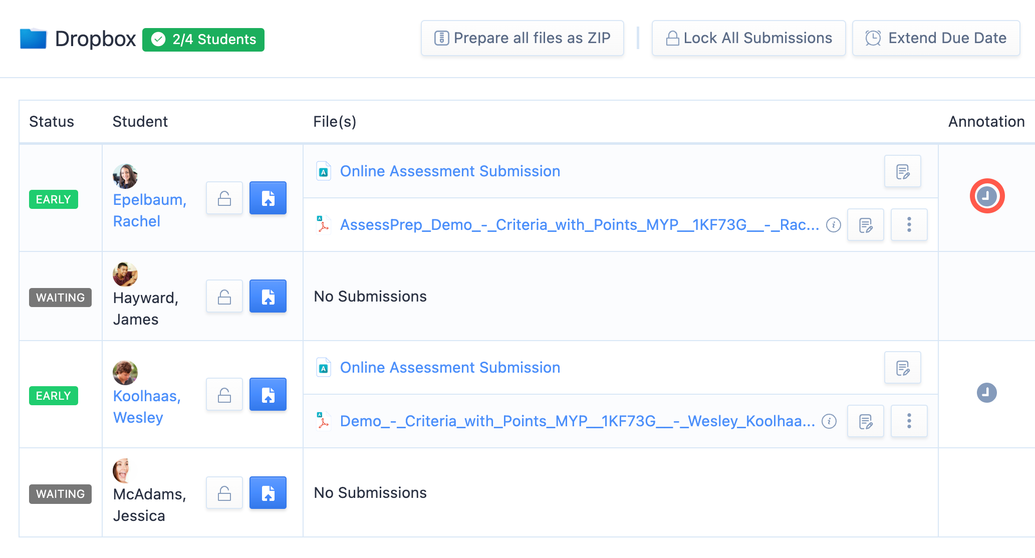 Grading an AssessPrep Online Assessment via the ManageBac Gradebook – ManageBac+
