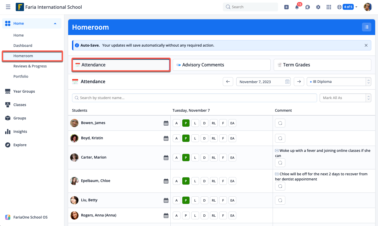 Assigning Homeroom Advisors – ManageBac+ Help Centre