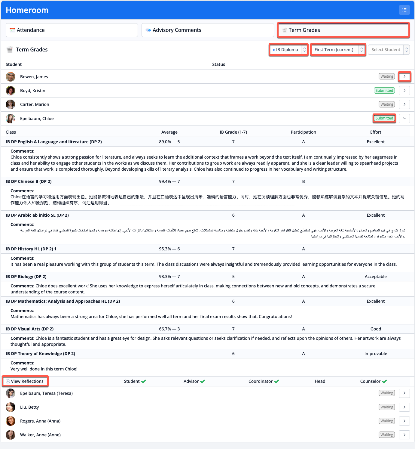 Assigning Homeroom Advisors – ManageBac+ Help Centre