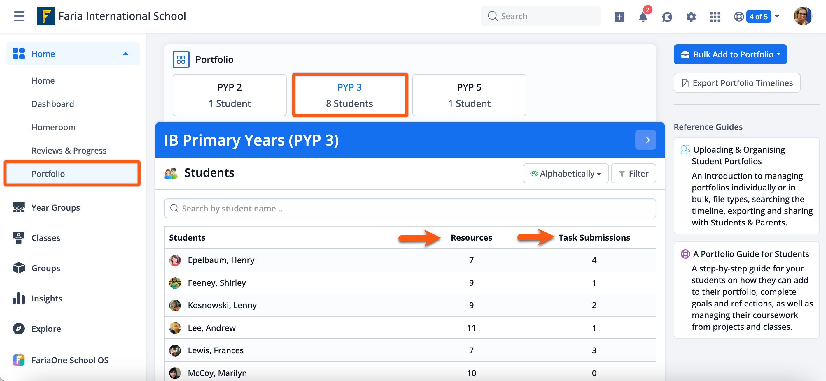 Add Coursework, Goals & Reflections to Student Portfolios – ManageBac+