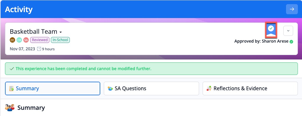 Adding & Editing Service as Action (SA) Activities – ManageBac+