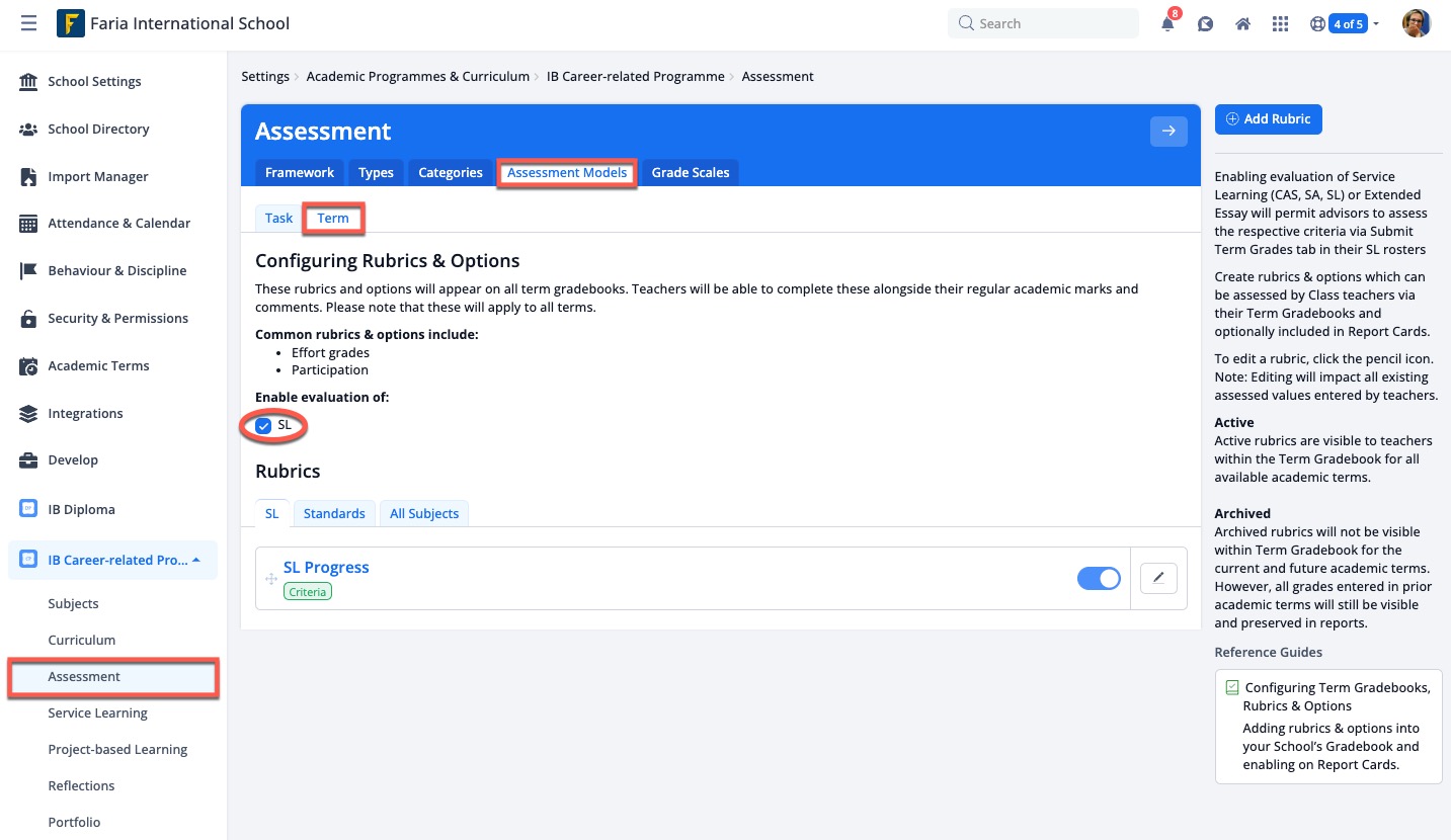 Configuring & Enabling Service Learning (SL) Worksheets – ManageBac+