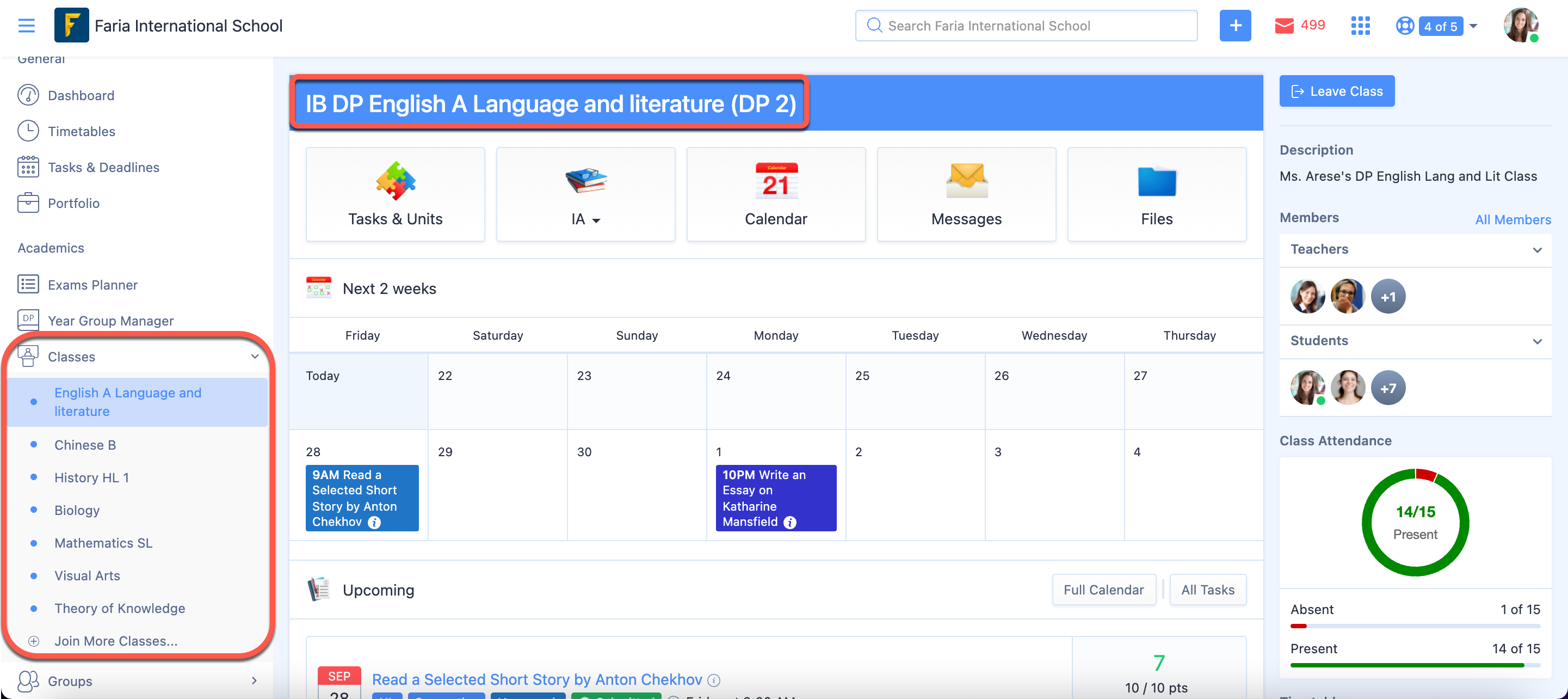 Tracking Your Academic Progress Task Grades Report Cards ManageBac