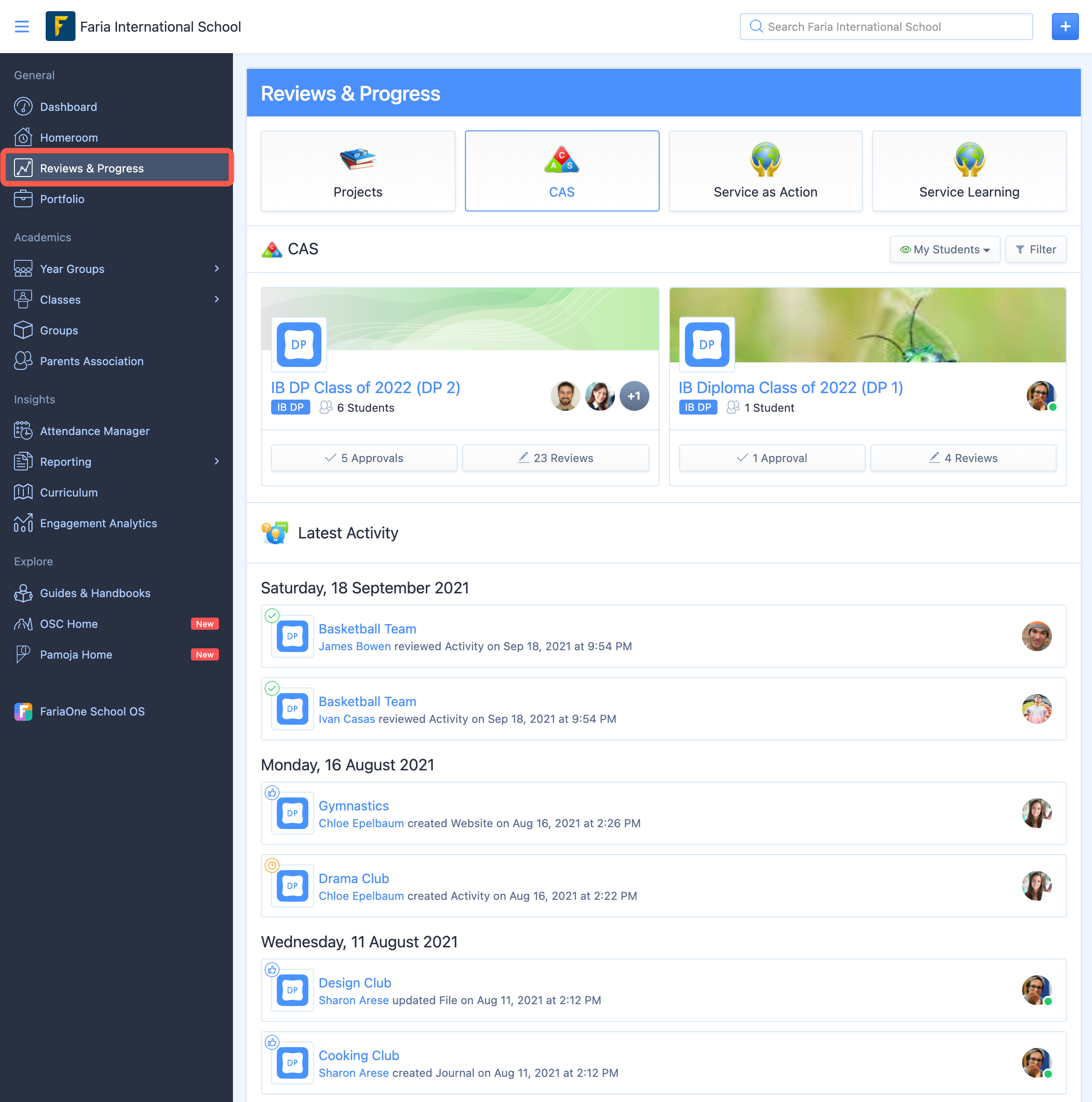 Tracking Student Activity on ManageBac+ – ManageBac+ Help Centre