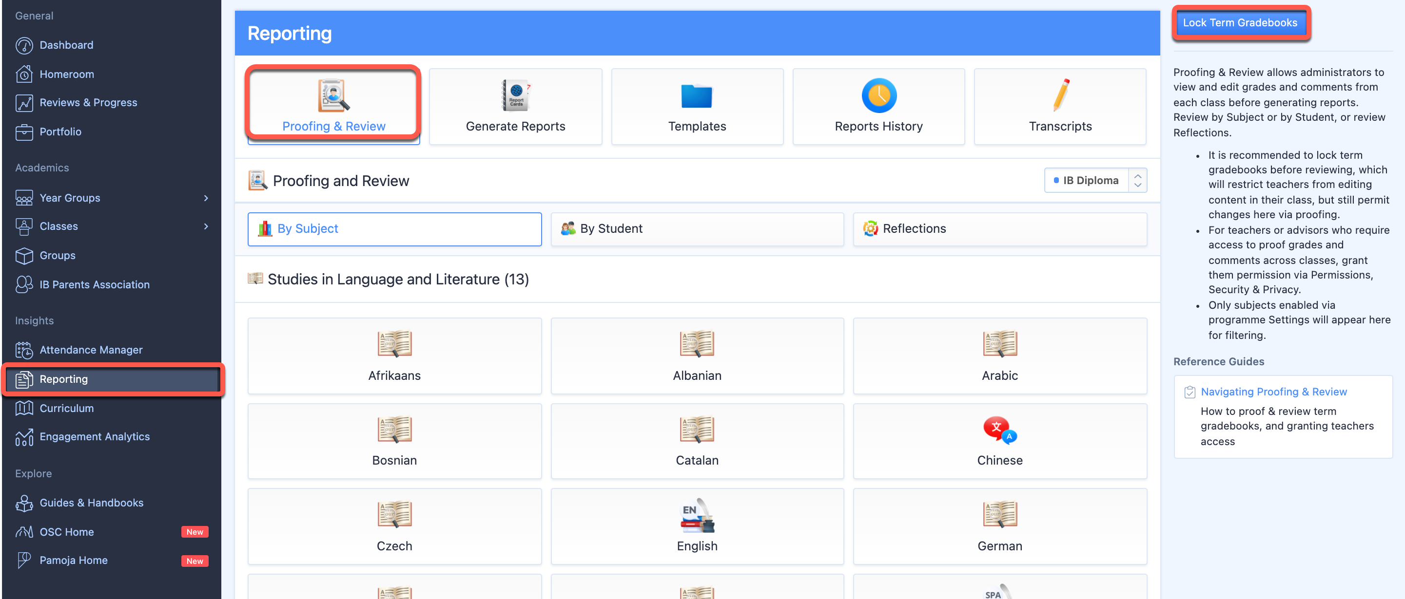 IB DP Reports: Editing Report Card Templates & Publishing – ManageBac