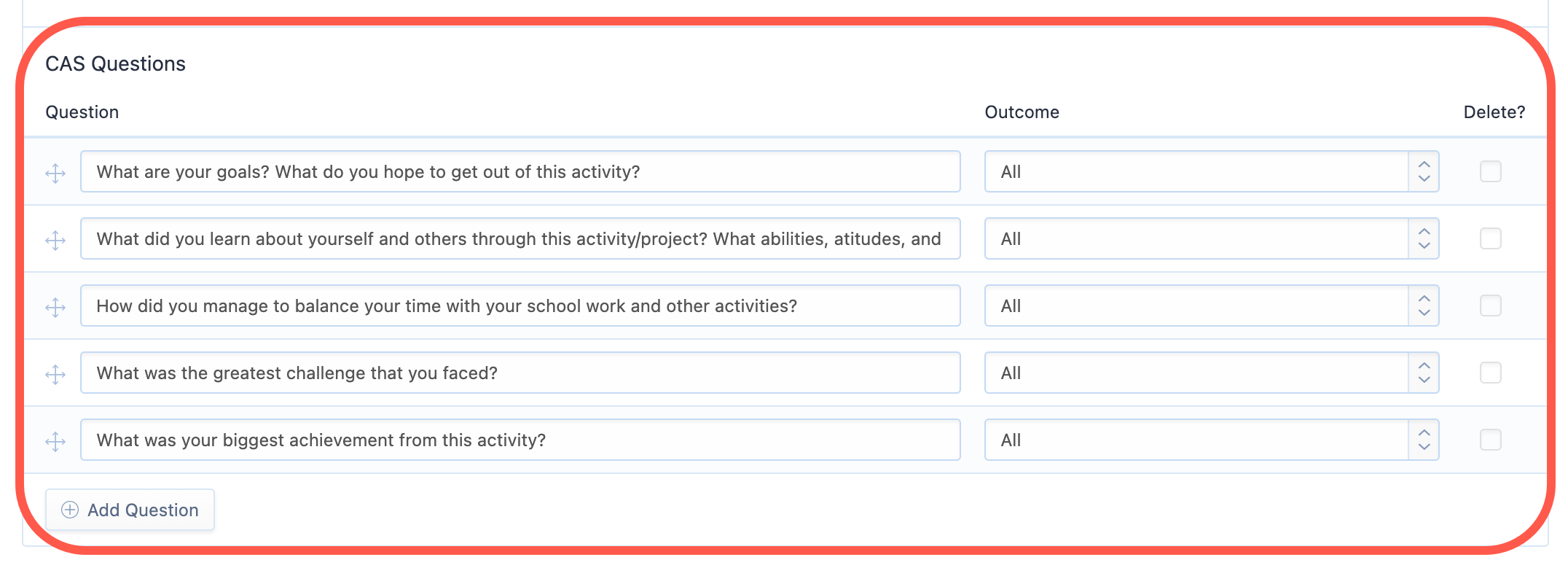 Configuring CAS Worksheets & Settings – ManageBac+
