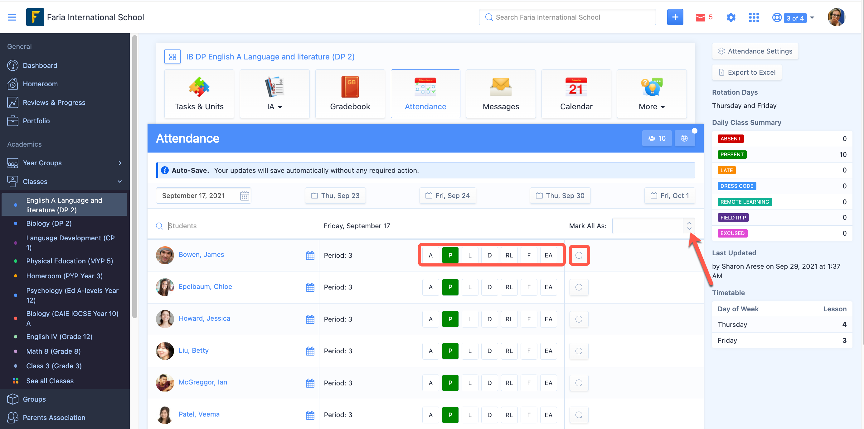 Using ManageBac+ to track Attendance QuickStart Guide – ManageBac+ Help ...