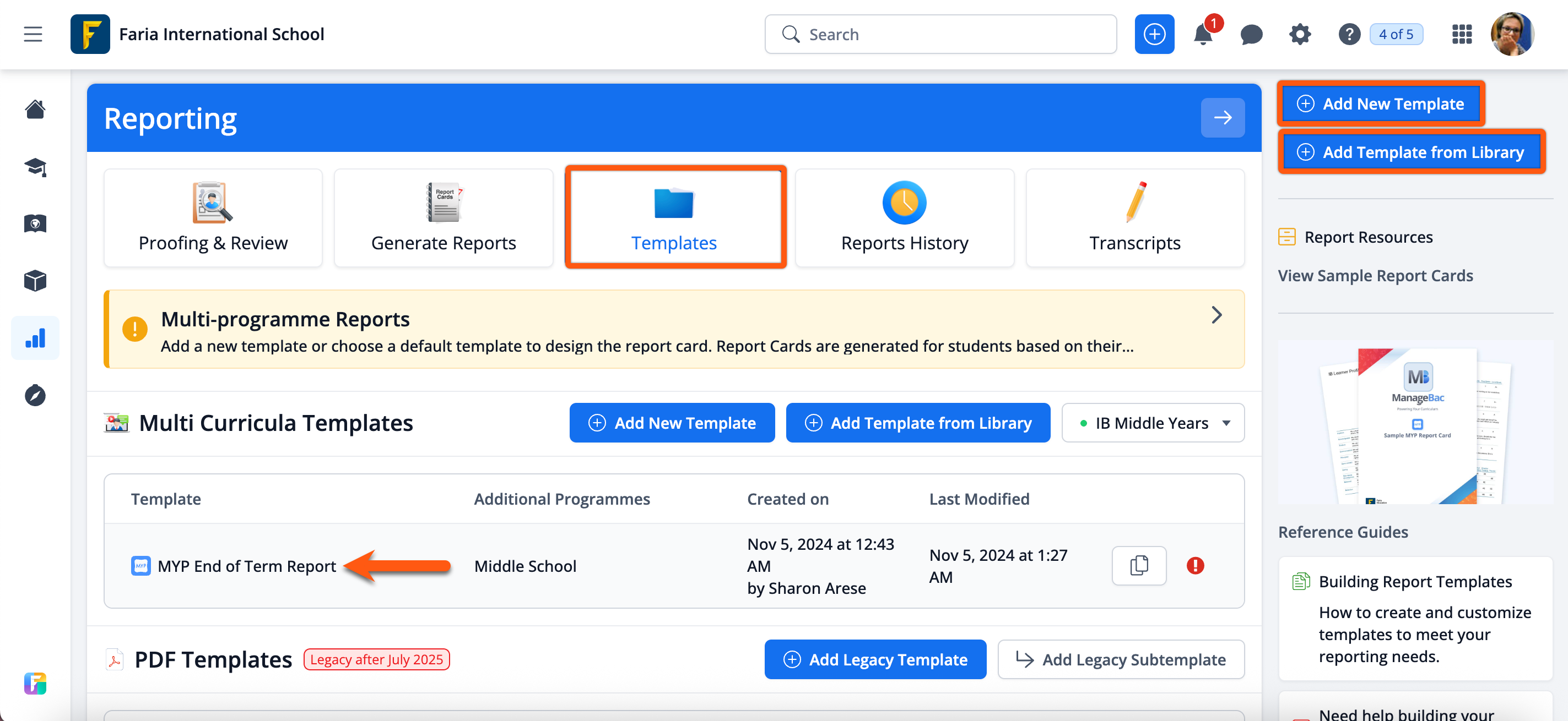 IB MYP Reports: Editing Report Card Templates & Publishing – ManageBac+ ...