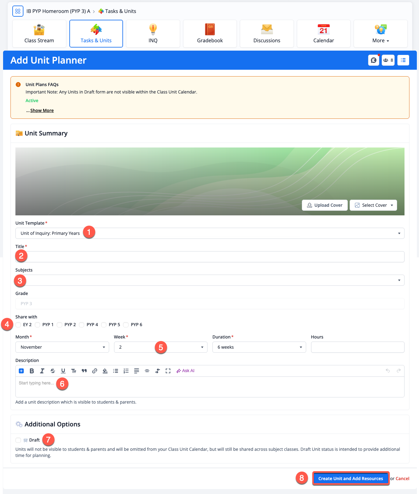 Creating IB PYP Unit Plans – ManageBac+ Help Centre