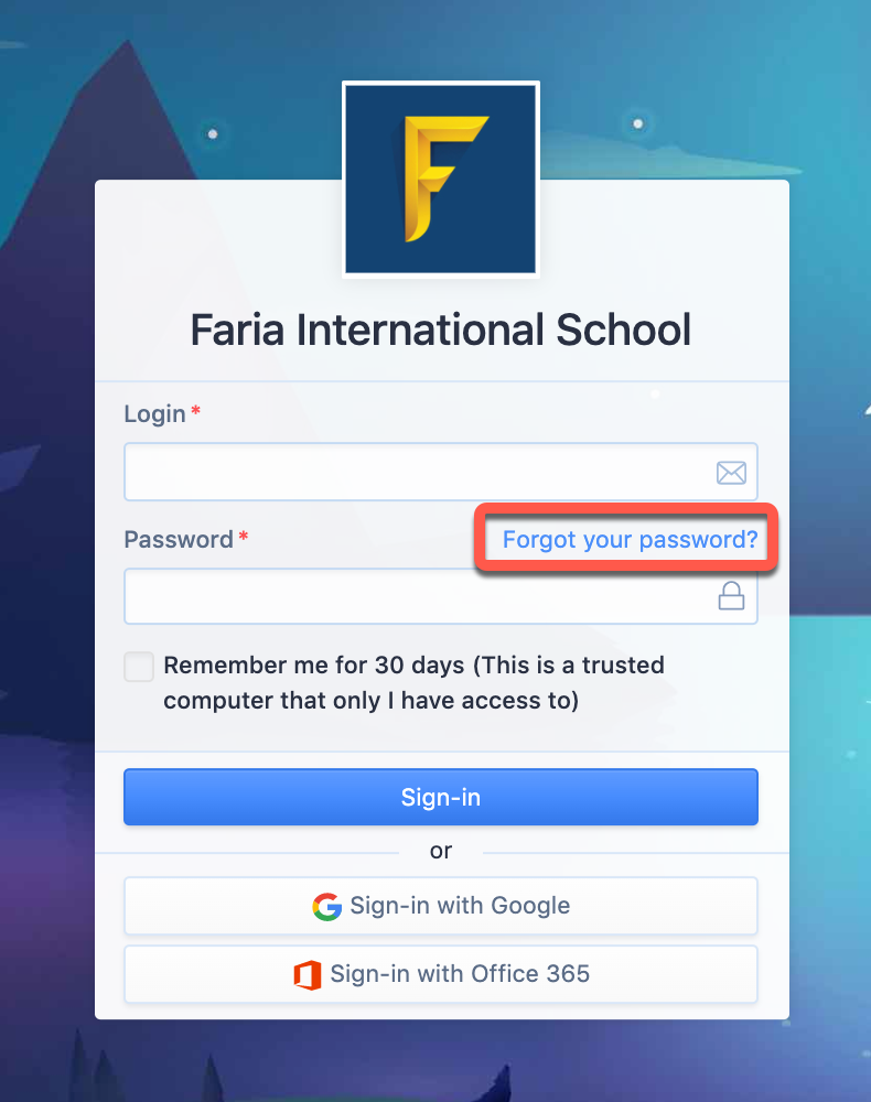 Accessing your account & What to do if you Forgot your Password ...
