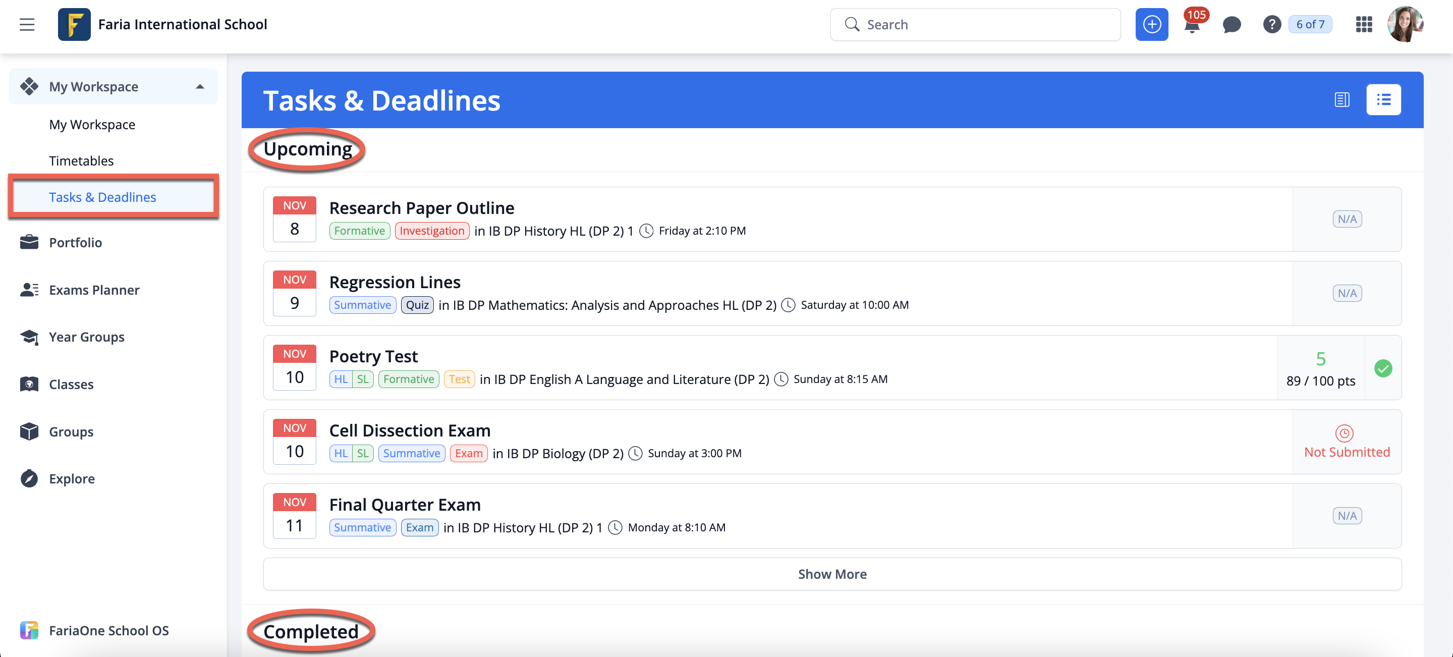 Viewing Task deadlines & Submitting Coursework – ManageBac+ Help Centre