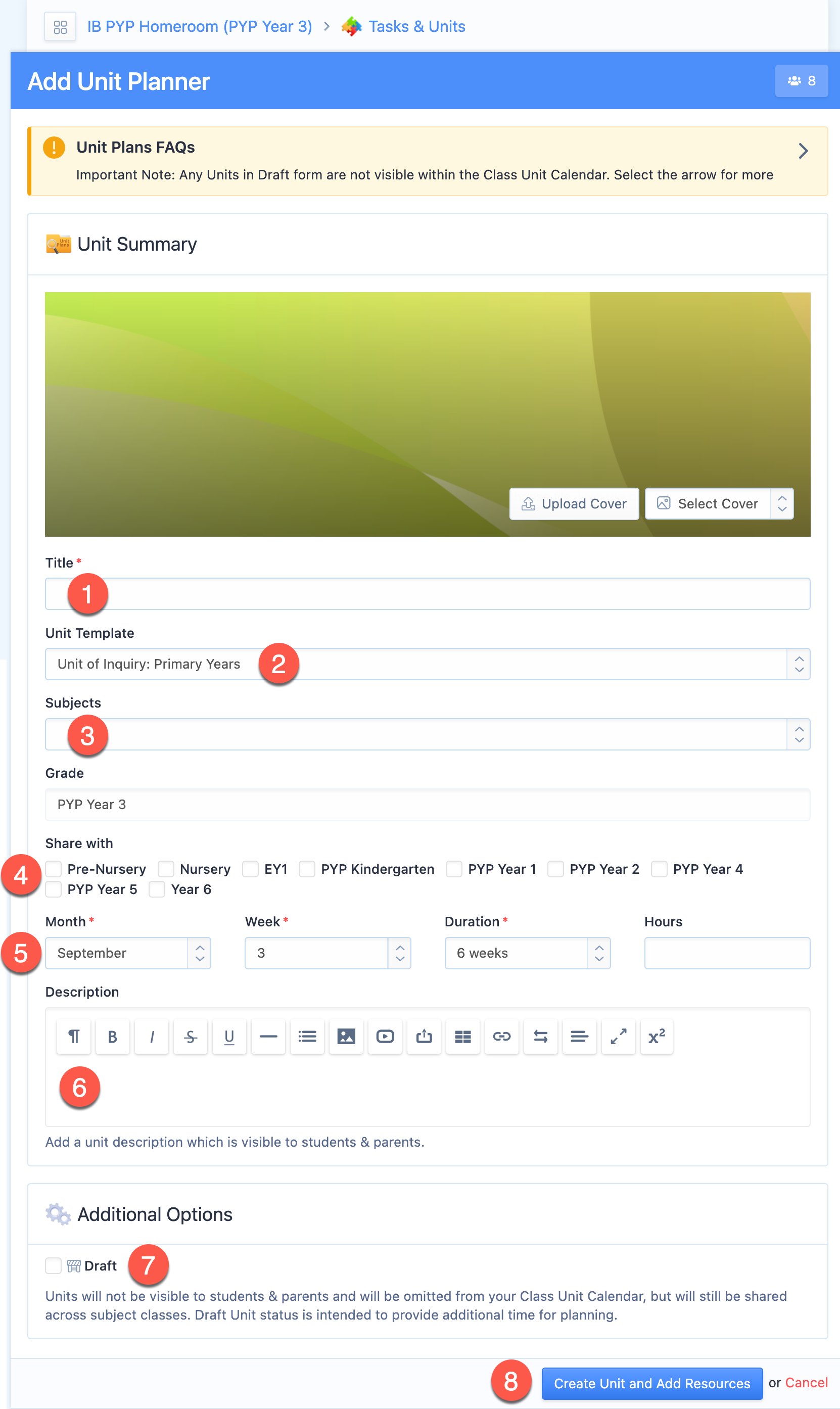 Creating IB PYP Unit Plans – ManageBac+ Help Centre