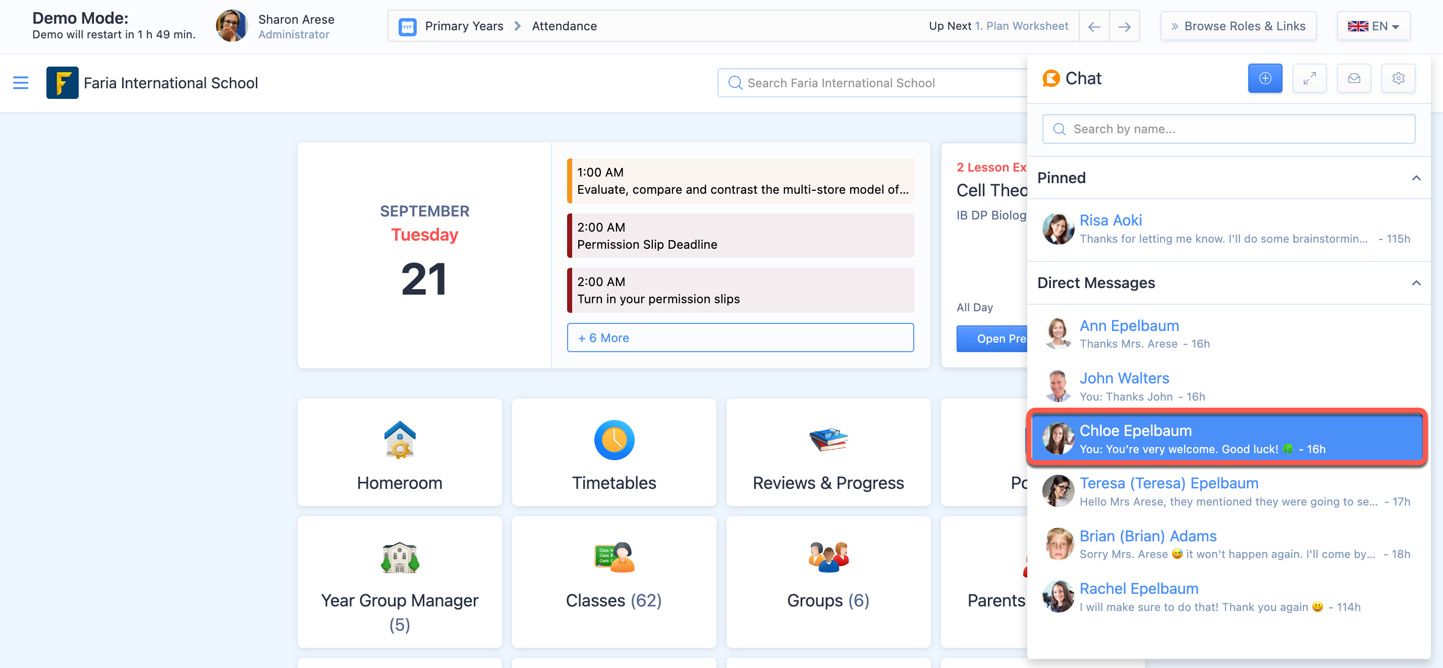 Chat: 1-1 Direct Messaging – ManageBac+ Help Centre