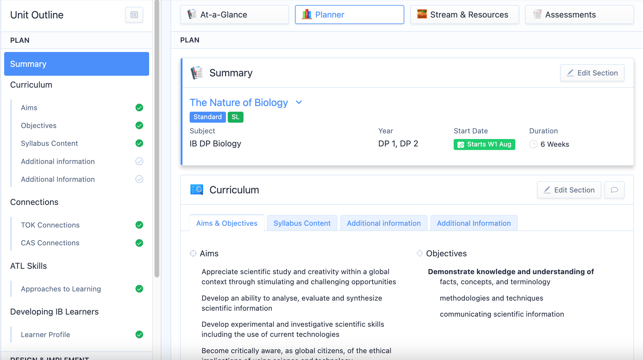 Creating & Editing Unit Plans QuickStart Guide – ManageBac+ Help Centre
